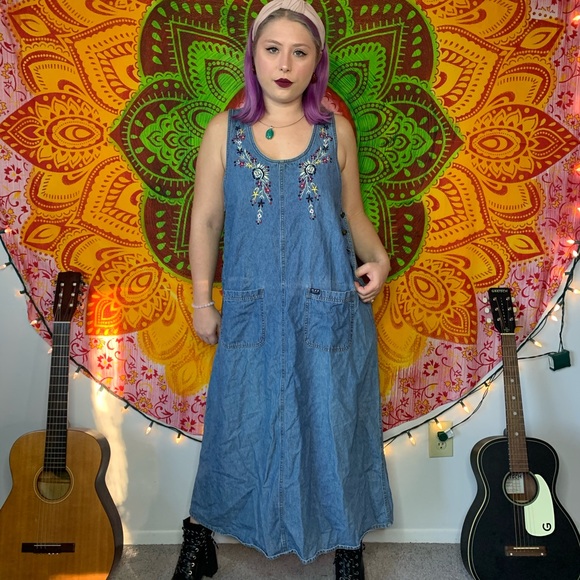 Vintage | Dresses | Vintage Denim Frock Dress | Poshmark